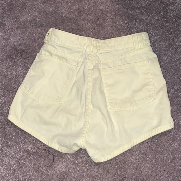 American Apparel | Shorts | Pastel Yellow Shorts With Zip Up Sides ...